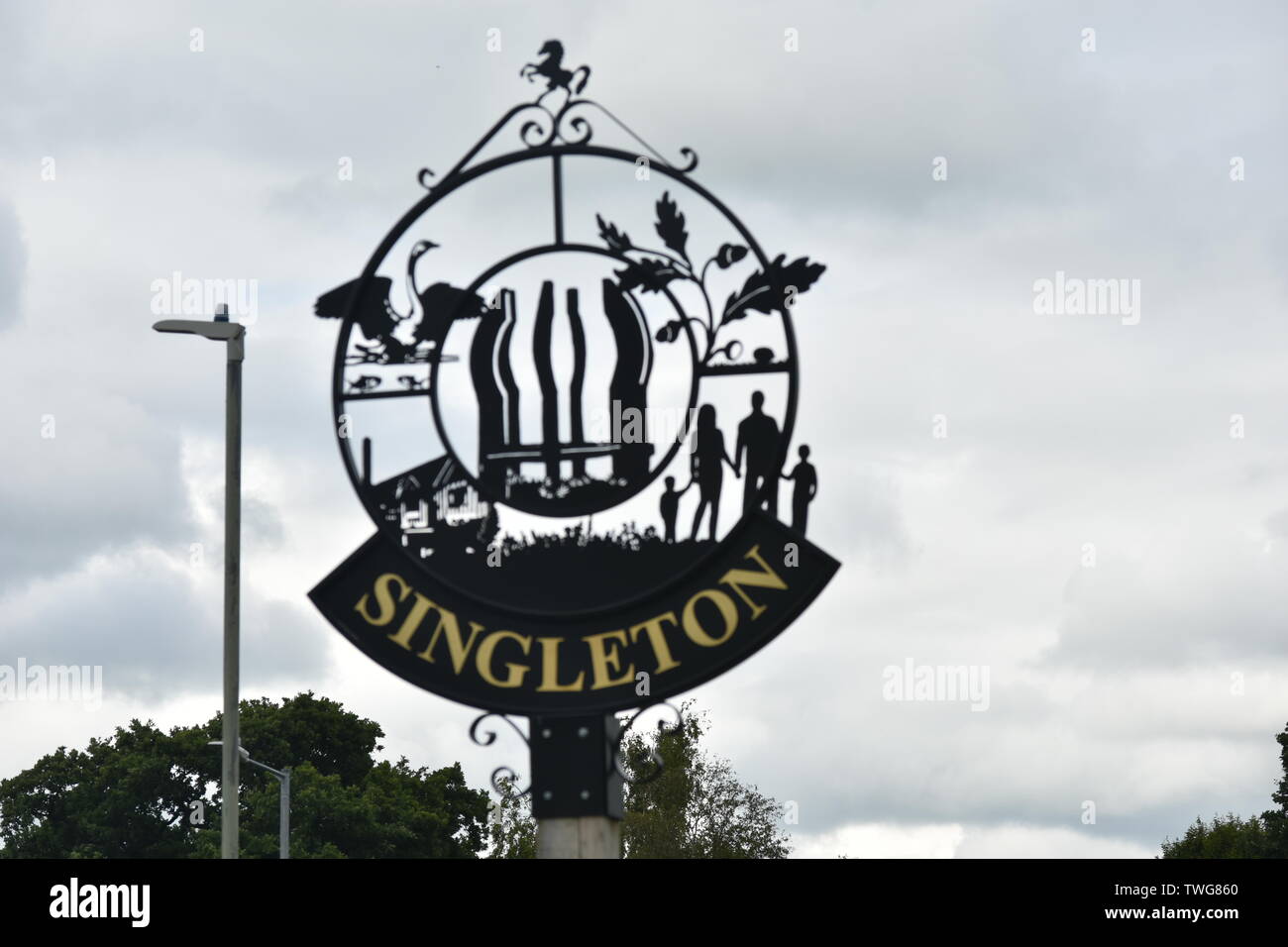 Village of singleton sign hi-res stock photography and images - Alamy
