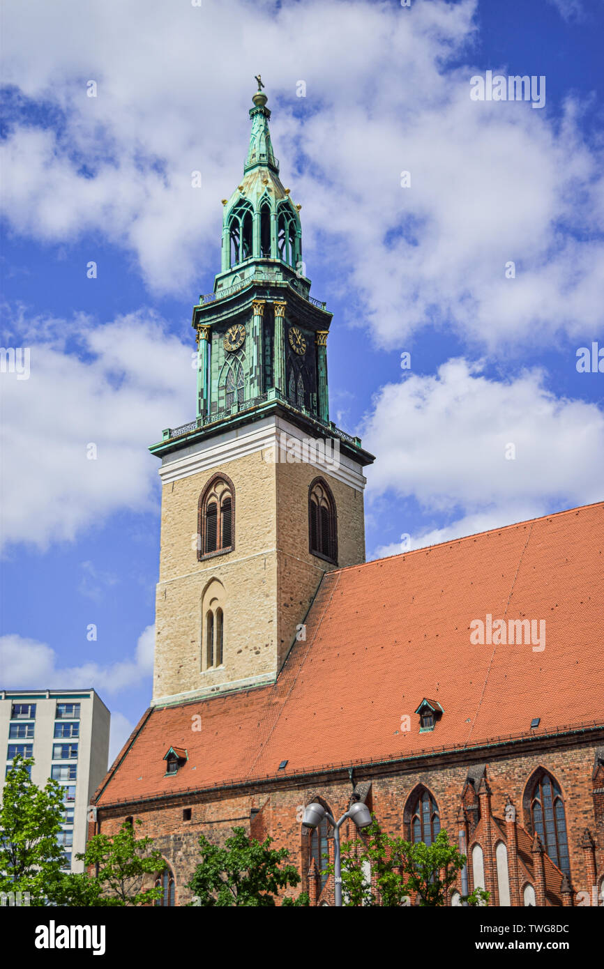 Old church building with spire in Berlin, Germany Stock Photo - Alamy