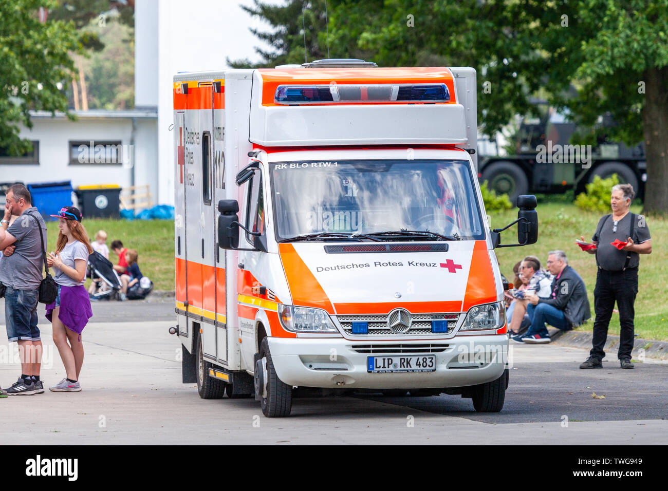 AUGUSTDORF / GERMANY - JUNE 15, 2019: German ambulance car from ...