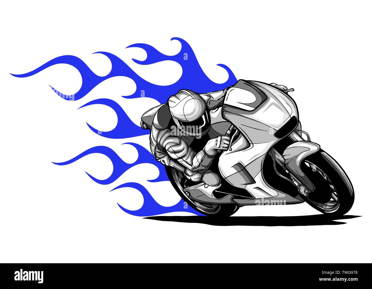 vector illustration Sport superbike motorcycle with struments Stock ...