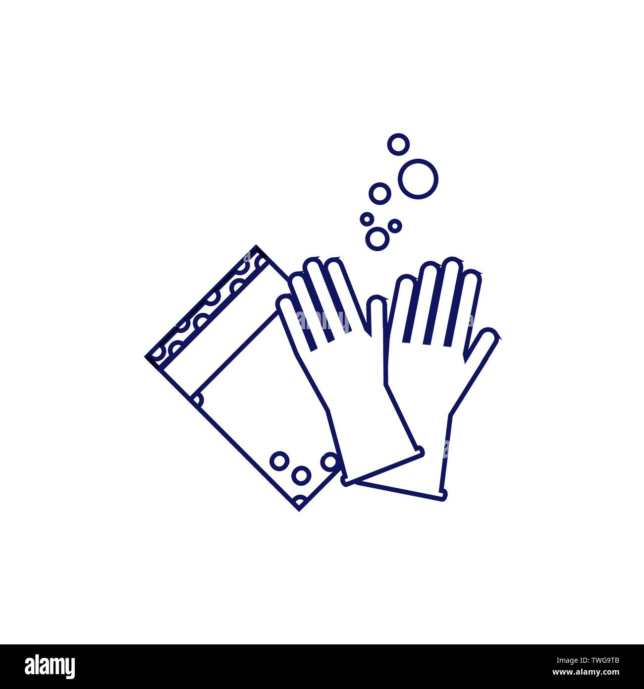 Cleaning gloves design, Object home work hygiene equipment domestic and ...