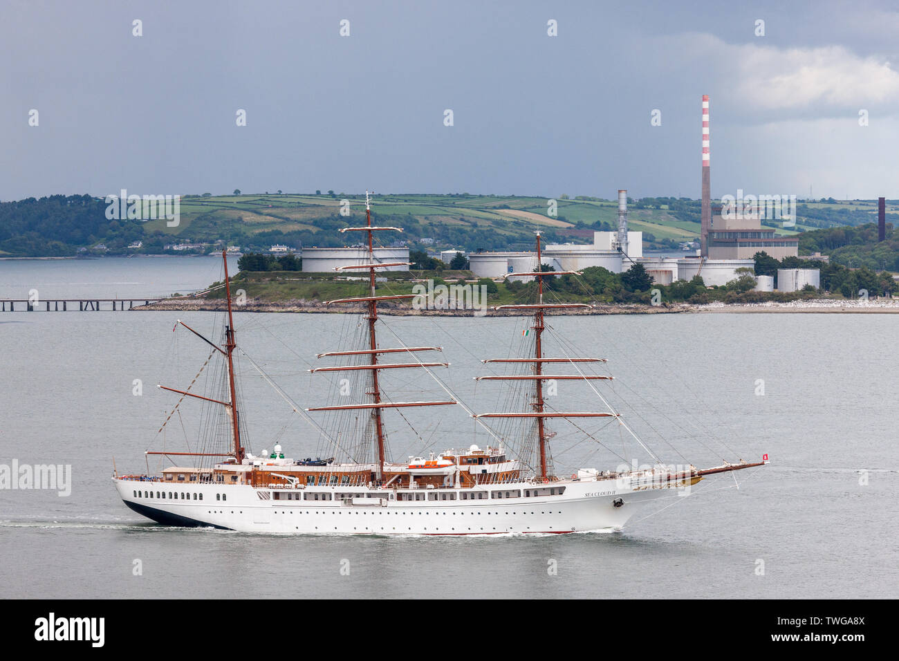 Cork Harbour, Cork, Ireland. 20th June, 2019. Sail cruise ship Sea ...