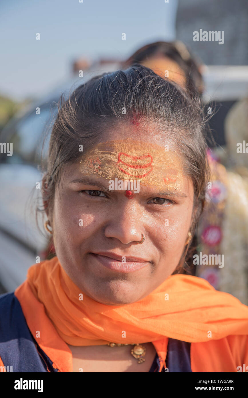 A Shiva devote woman Stock Photo - Alamy