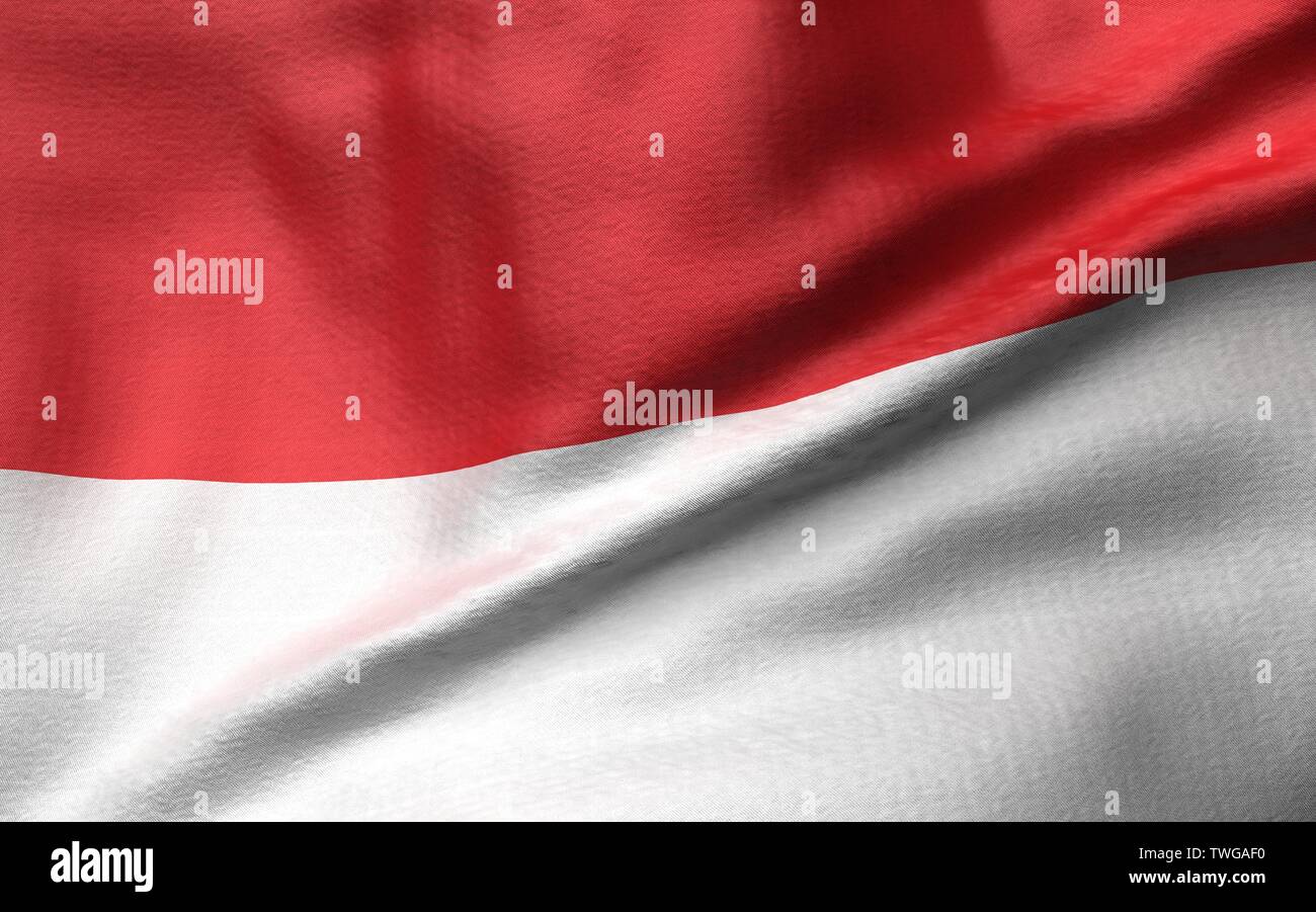 3D Render of Monaco Flag Stock Photo - Alamy