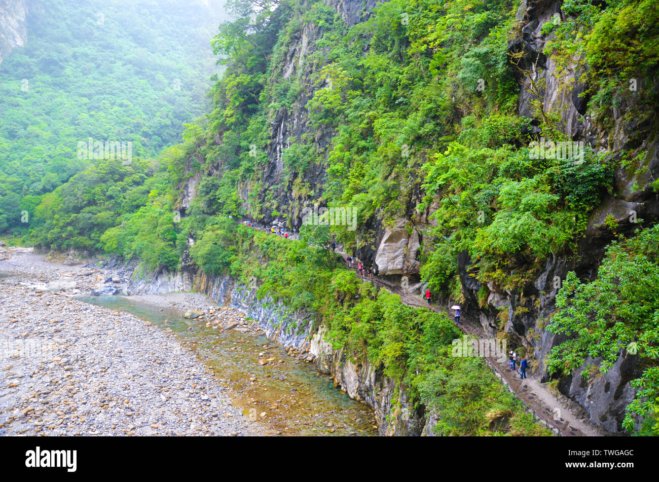 Beautiful Taroko gorge in Taroko National Park, Taiwan photographed on ...