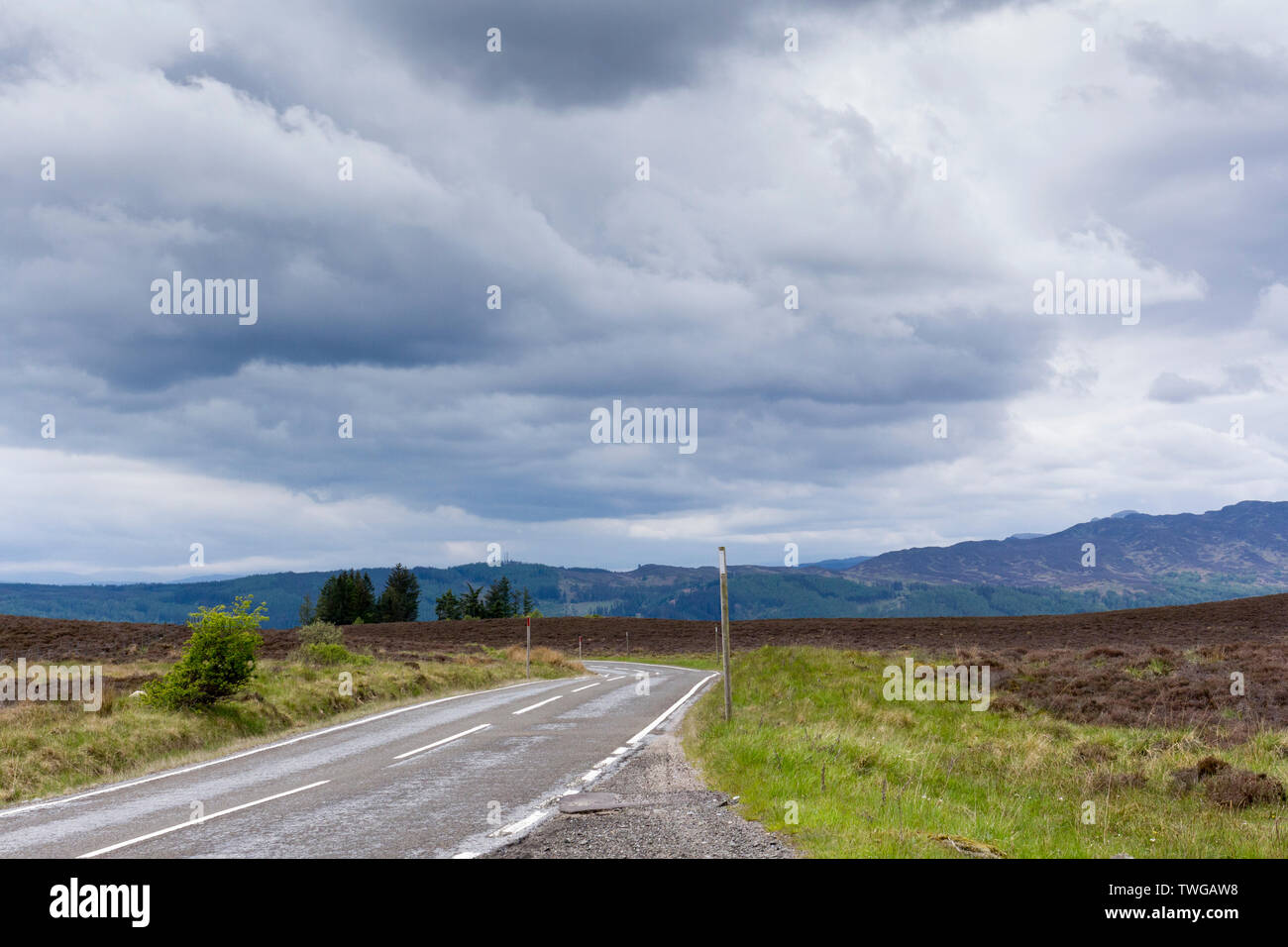 Scottish Countryside Road Perthshire High Resolution Stock Photography ...