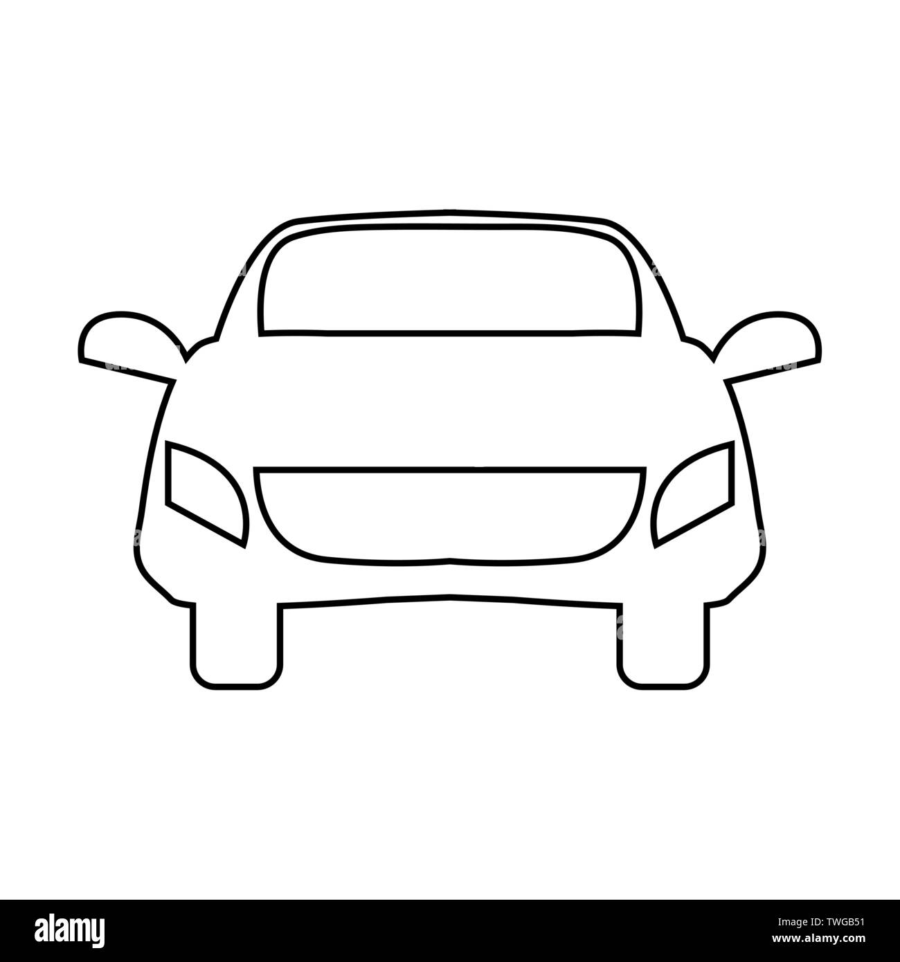 Car Front View Vector