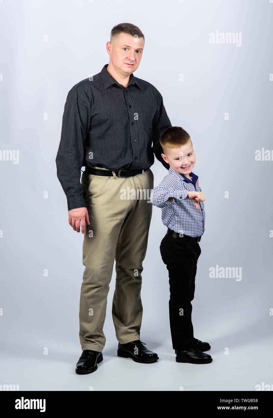 child with father. business partner. little boy with dad businessman ...