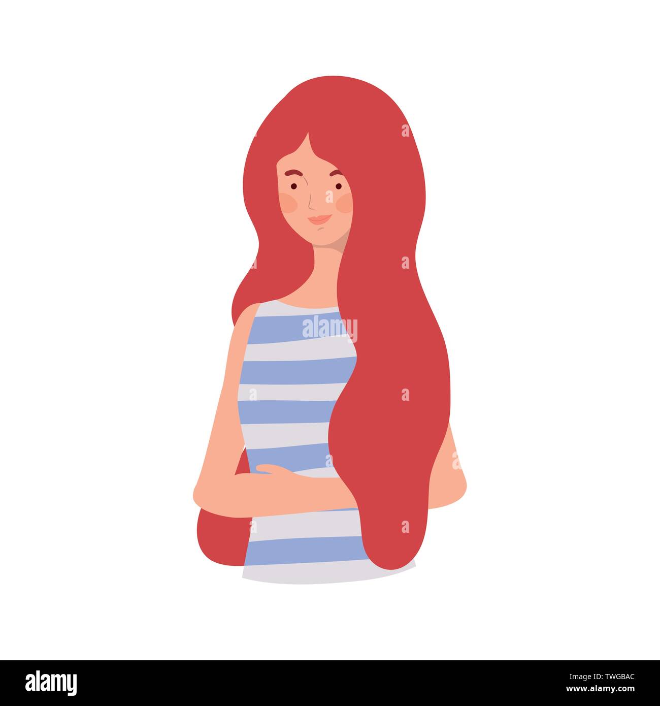 young woman on white background Stock Vector Image & Art - Alamy