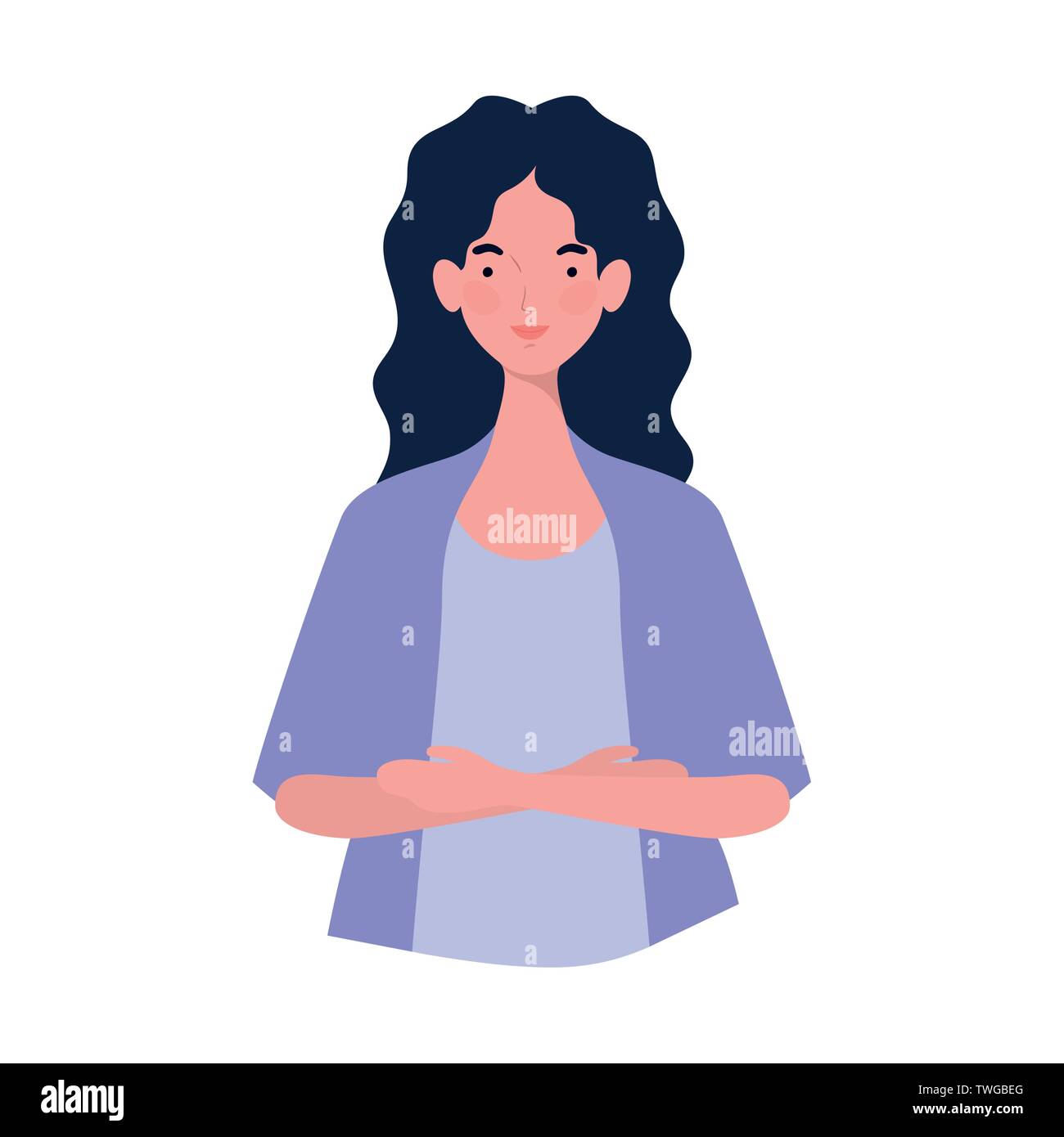 young woman on white background Stock Vector Image & Art - Alamy