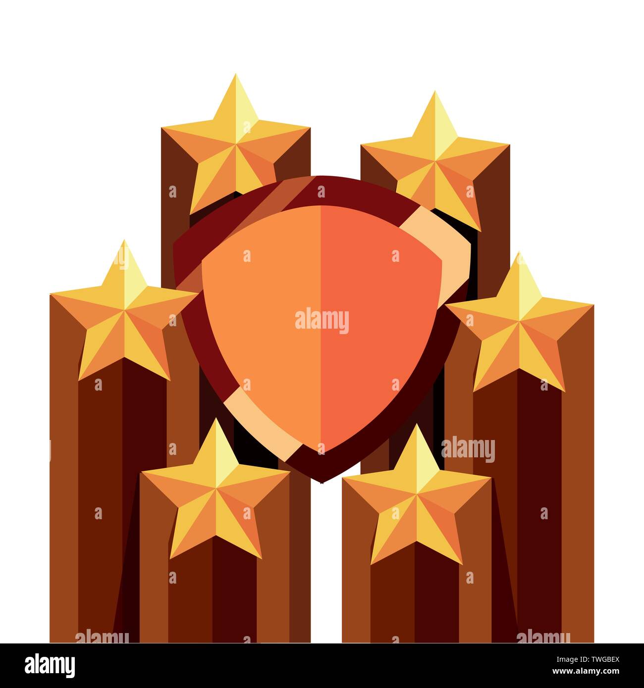 copyright of intellectual digital shield vector illustration Stock ...