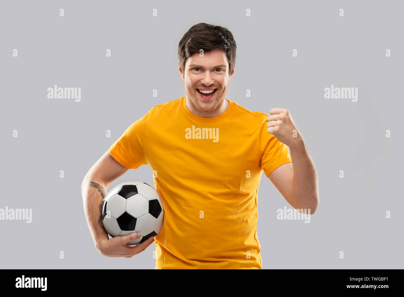 Excited football player shouting hi-res stock photography and images ...
