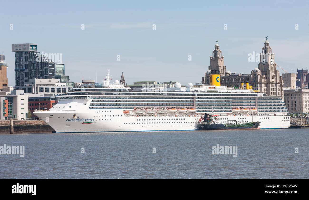 Cruise,ship,Costa Mediterranea,boat,River Mersey,Liverbirds,iconic ...