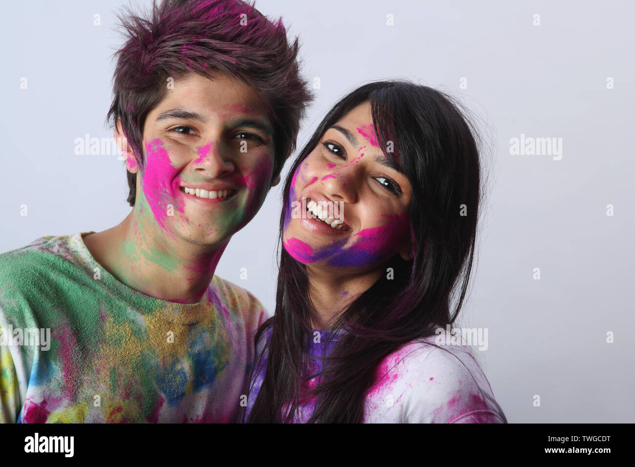 Indian Couple Playing Holi High Resolution Stock Photography and Images ...
