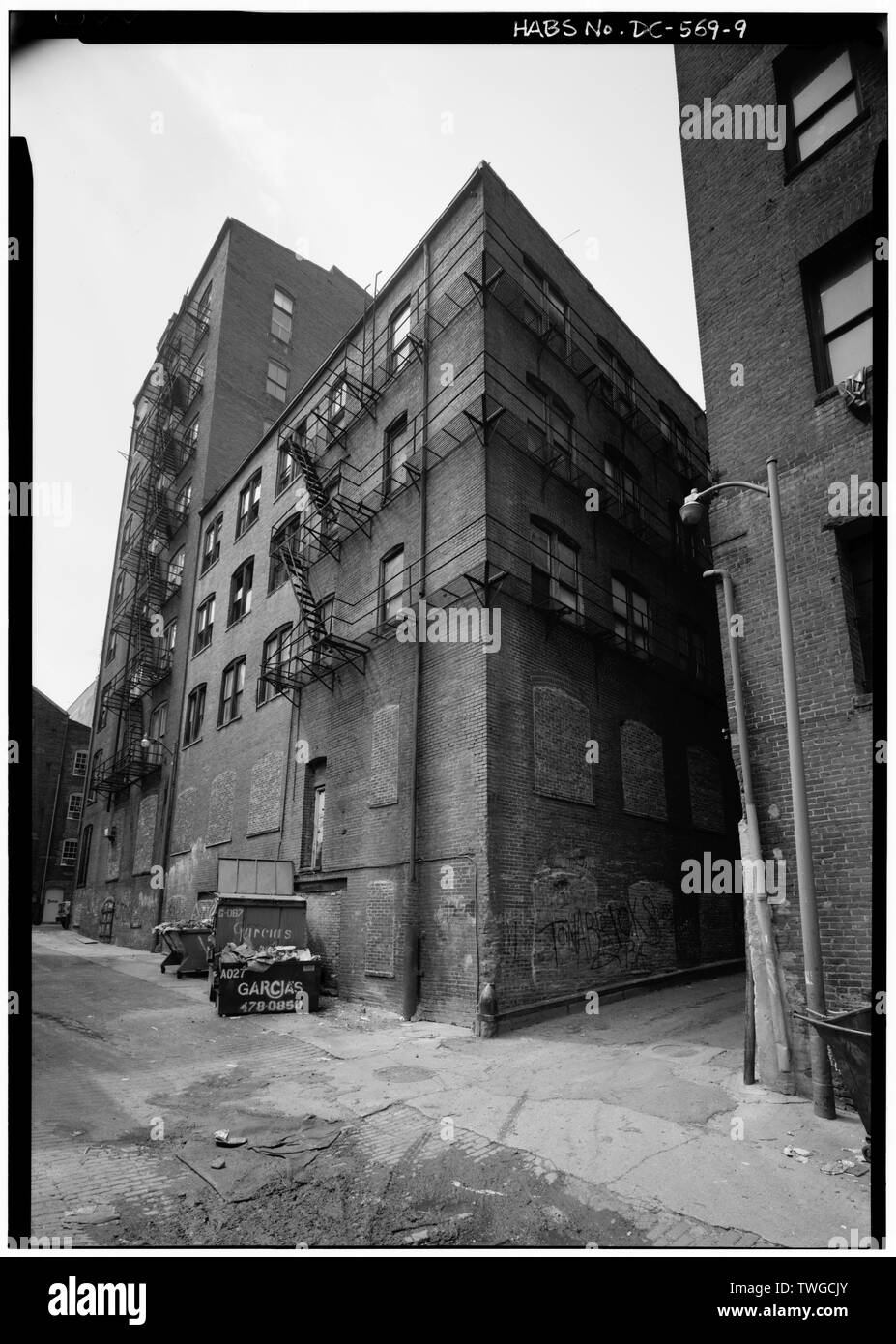 Rear of commercial buildings Cut Out Stock Images & Pictures - Alamy