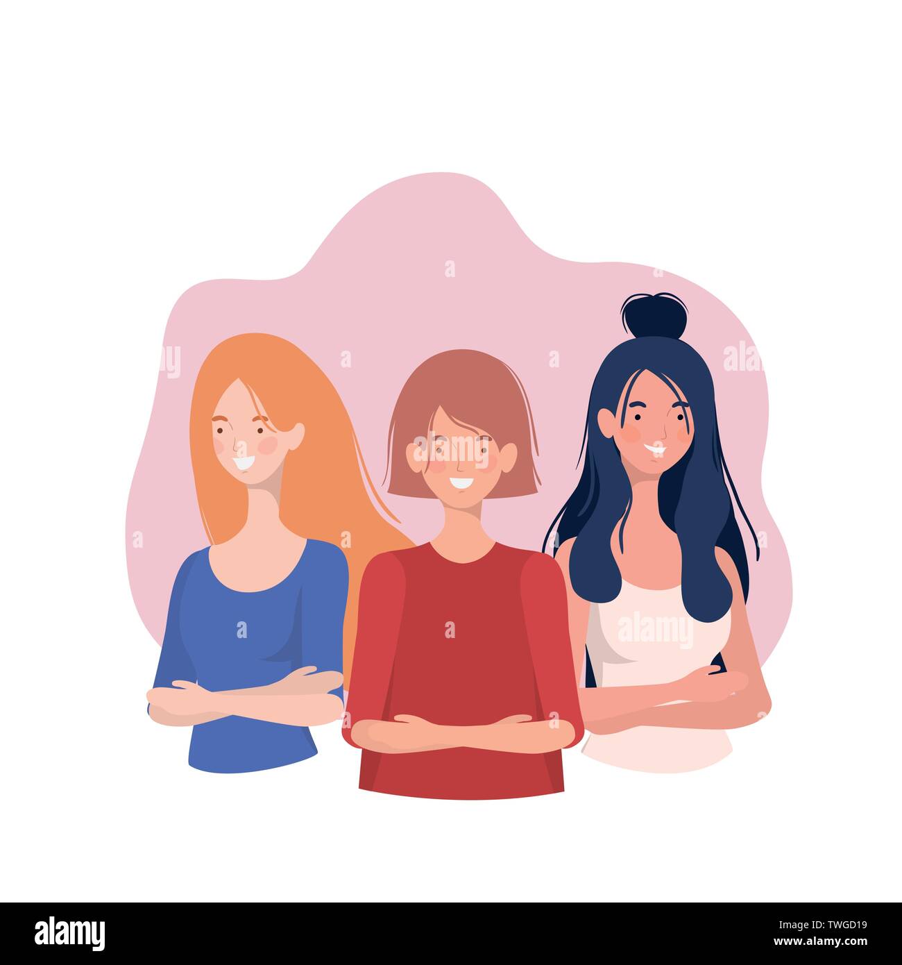 young women on white background Stock Vector Image & Art - Alamy
