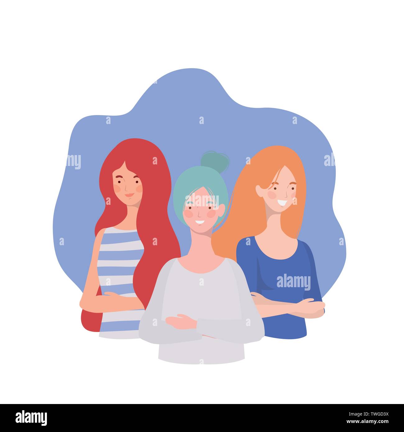 young women on white background Stock Vector Image & Art - Alamy