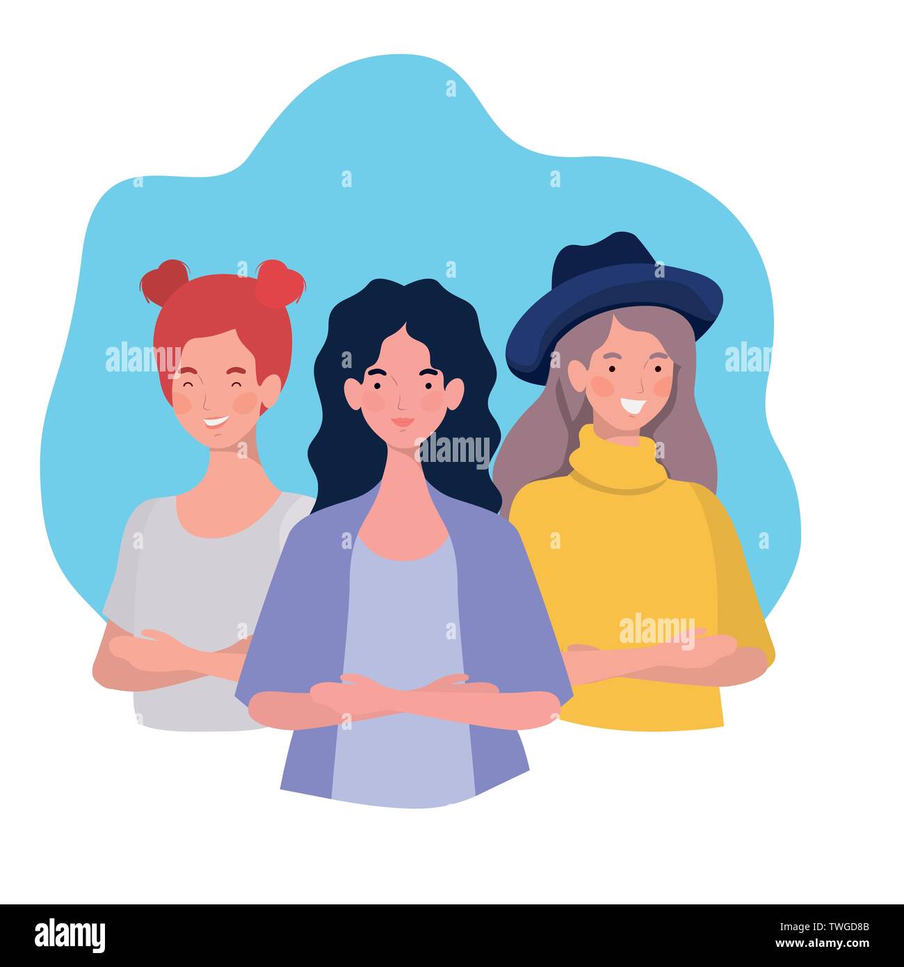 young women on white background Stock Vector Image & Art - Alamy