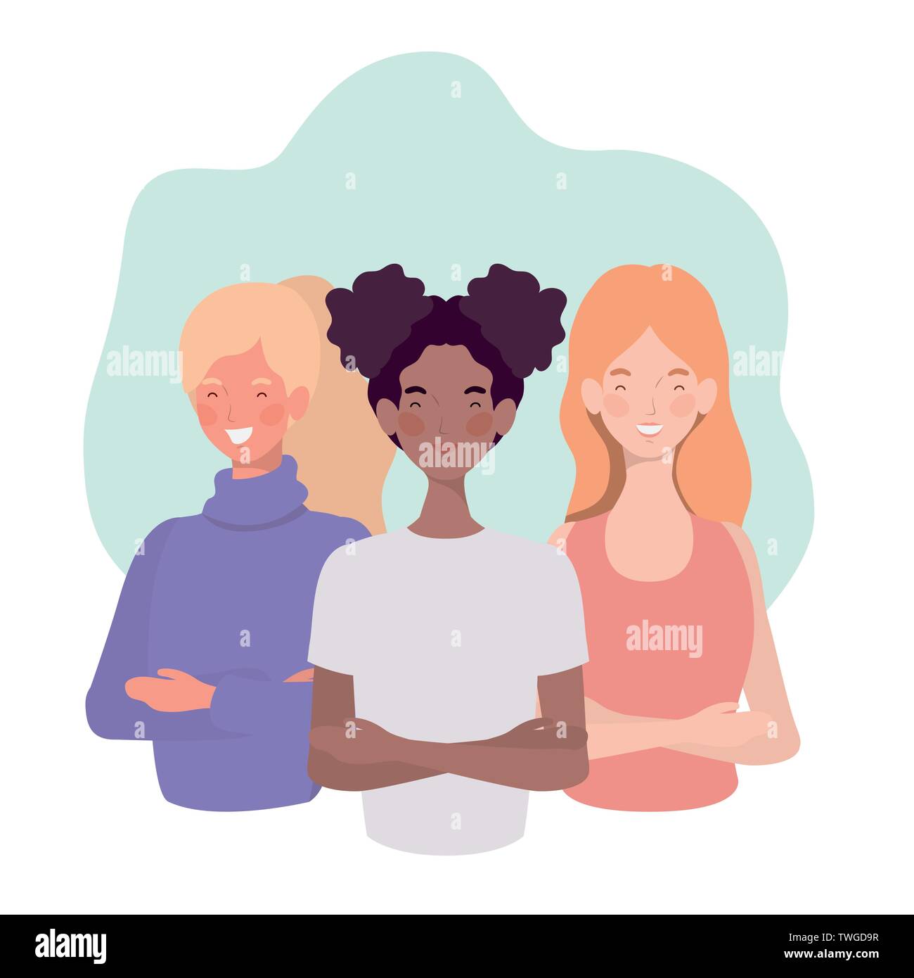 young women on white background Stock Vector Image & Art - Alamy