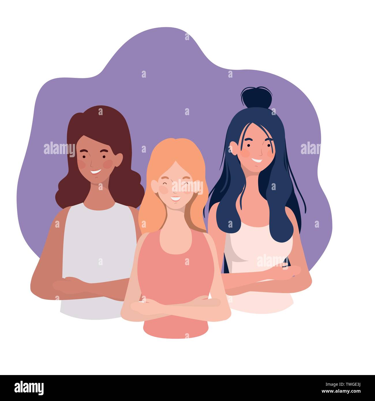 young women on white background Stock Vector Image & Art - Alamy