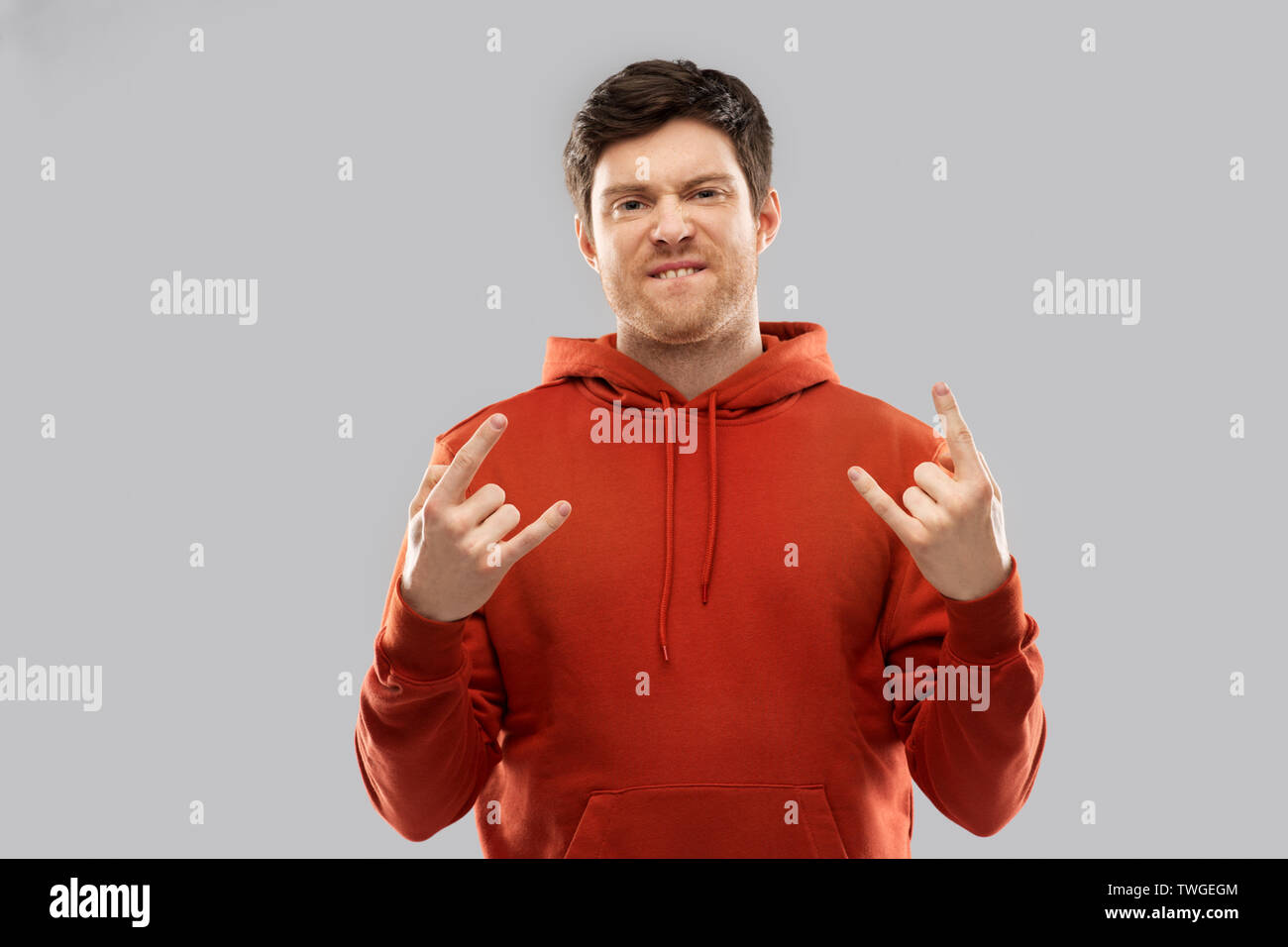 Hand showing rock hi-res stock photography and images - Alamy