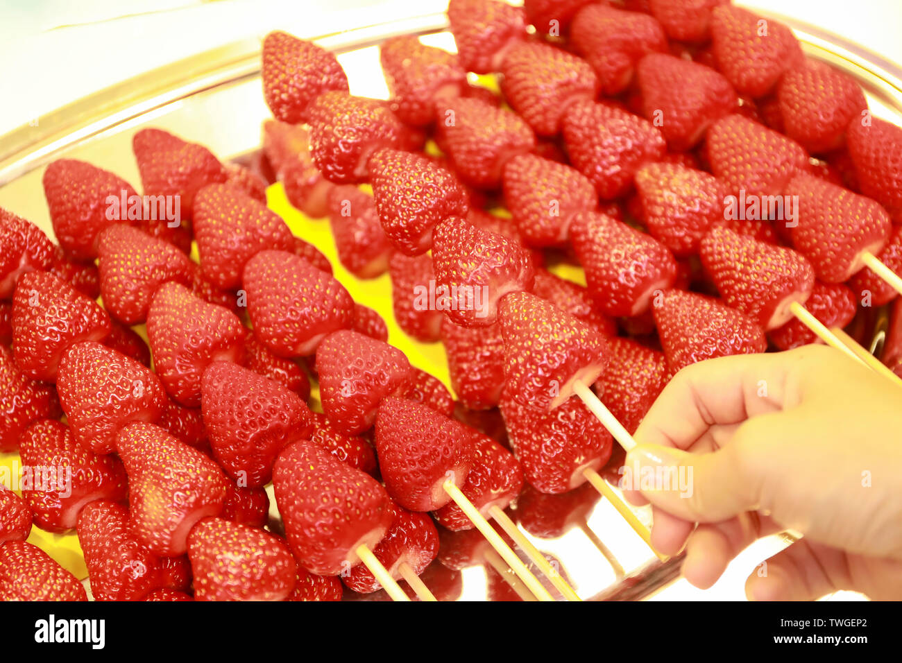 strawberry : street food at tokyo,Japan Stock Photo - Alamy