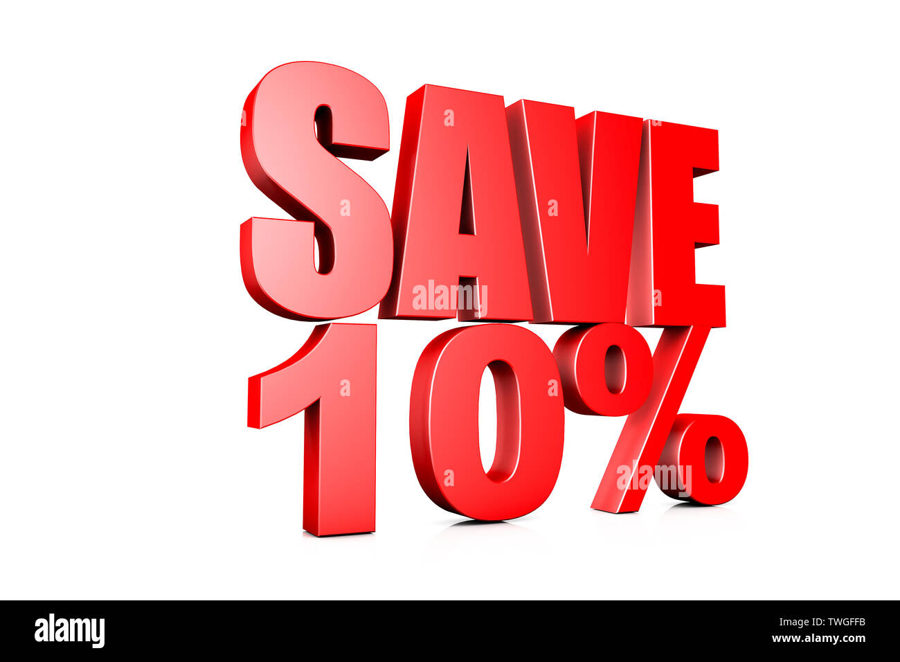 3d illustration save 10 Stock Photo - Alamy