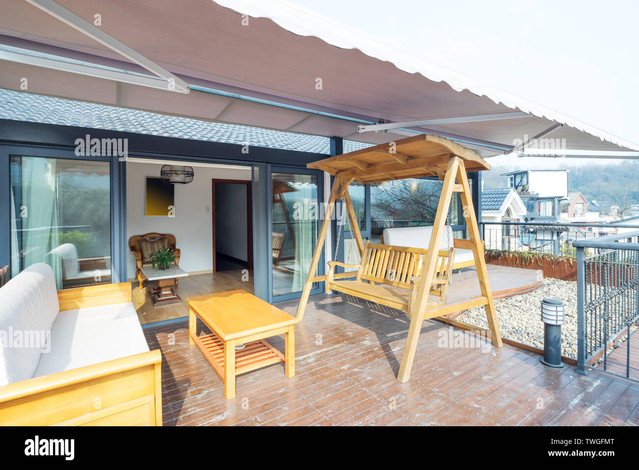 The interior of modern balcony Stock Photo - Alamy