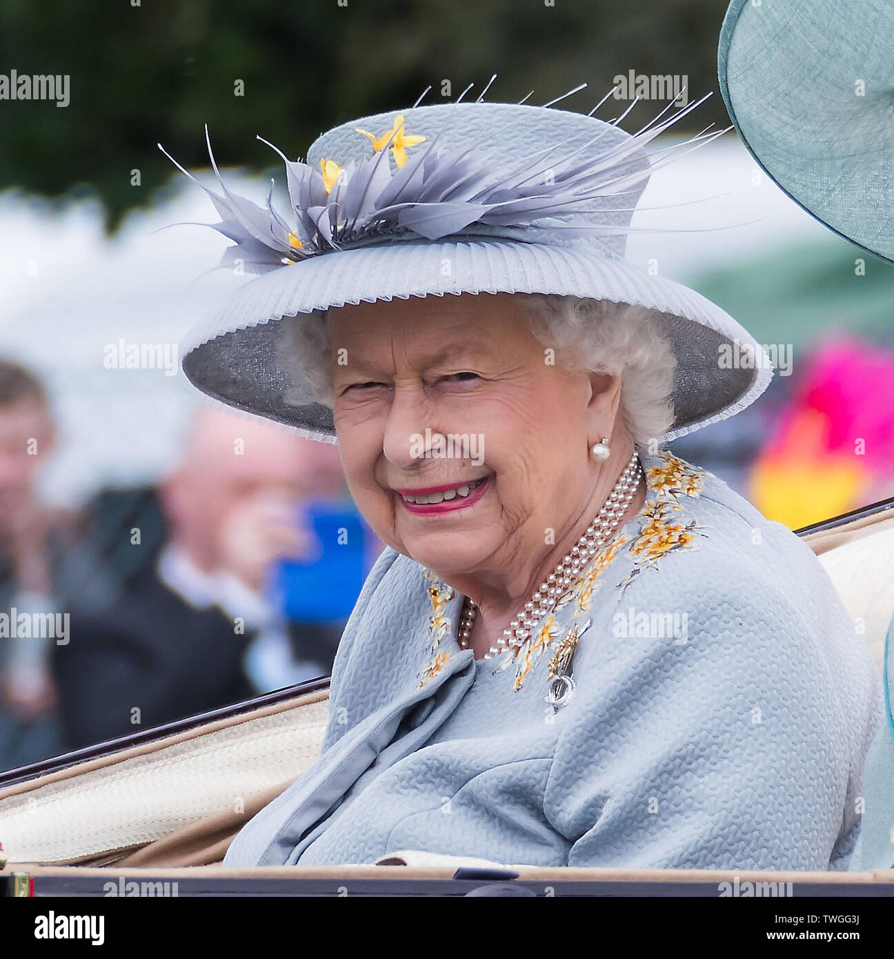 Ascot, Berkshire, UK. 20th Jun 2019. Queen Elizabeth II and Princess ...