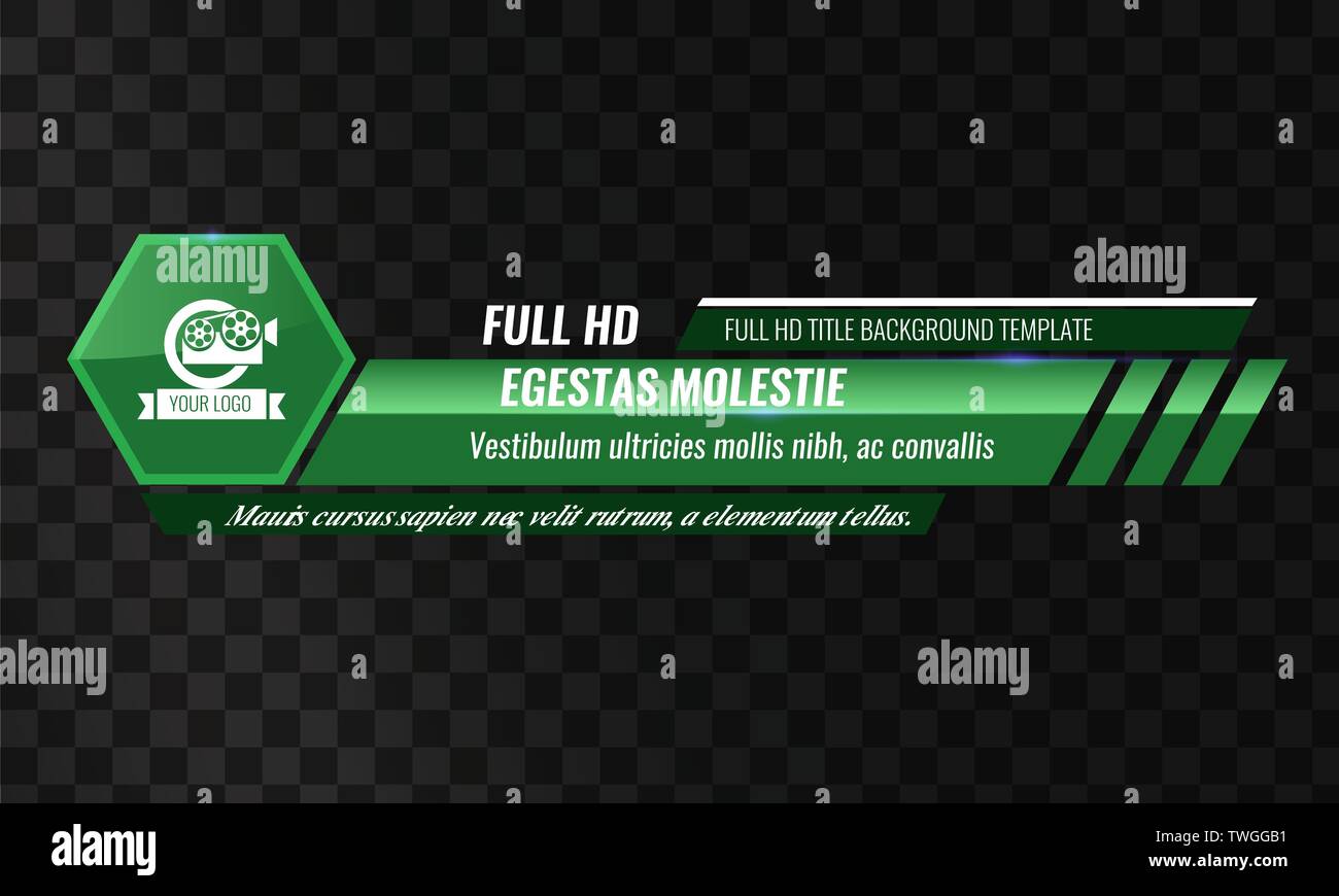 Unique Video headline title or lower third template. Vector ...