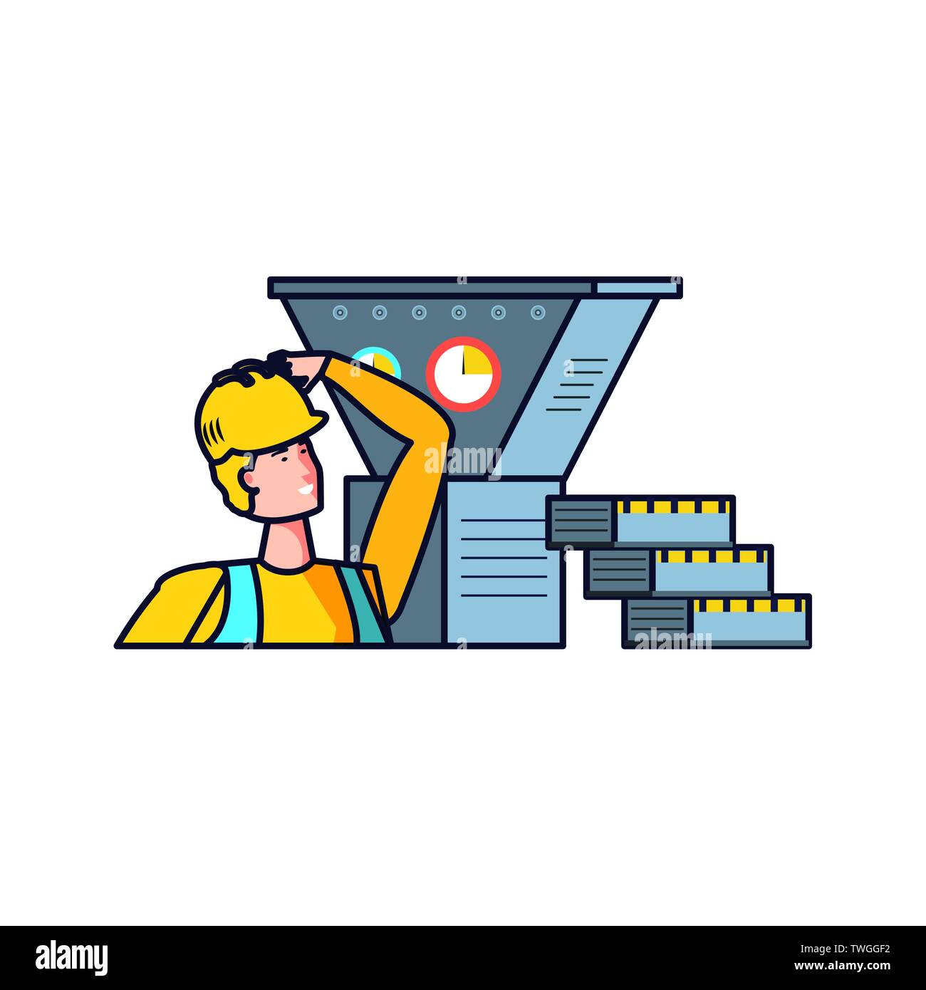 Worker design, Working occupation person job corporate employee and ...