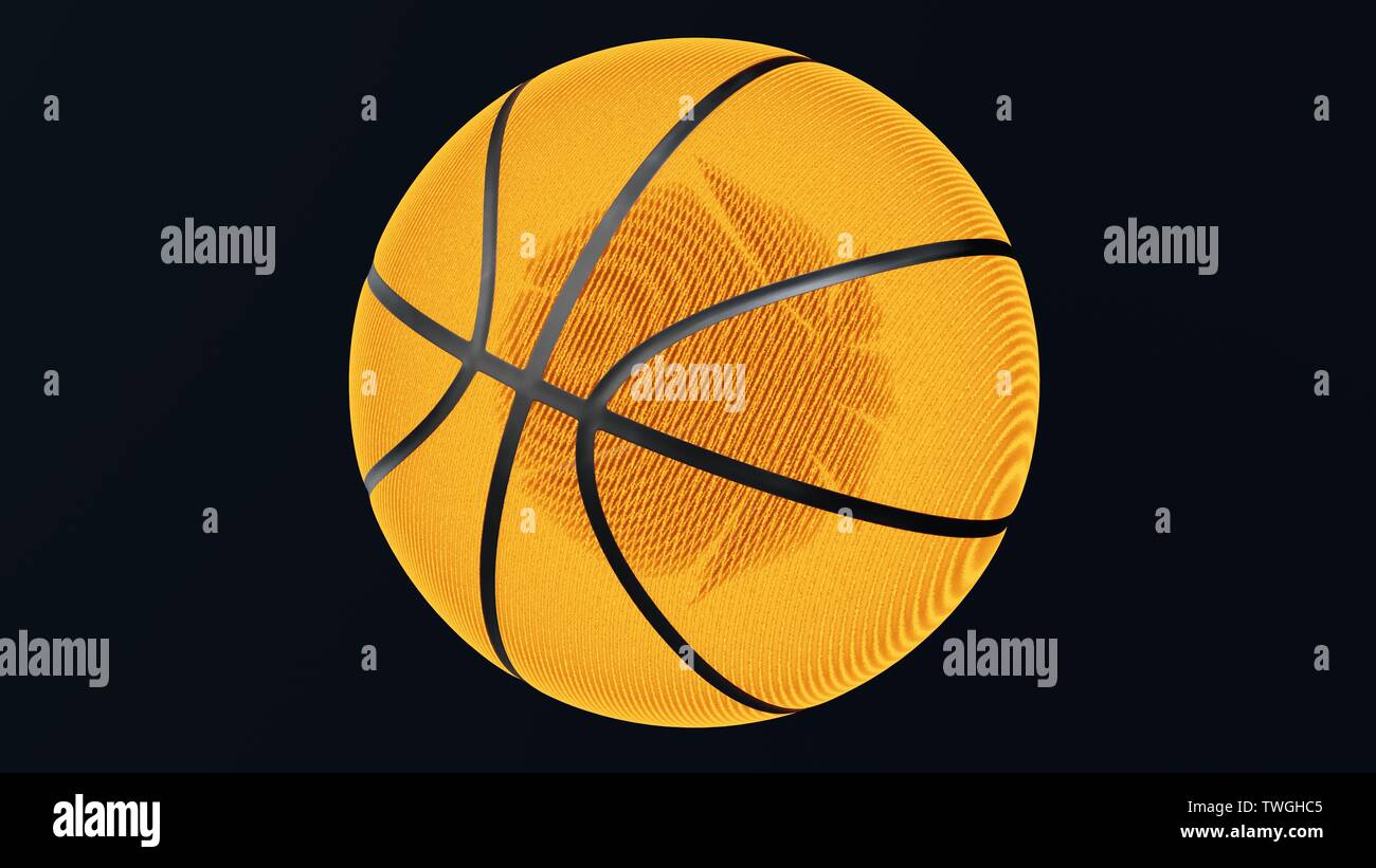 Holographic futuristic glowing basketball. 3d rendering Stock Photo - Alamy