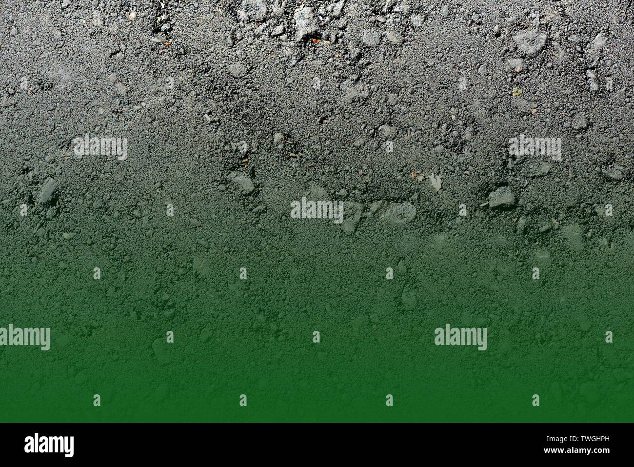 Colored asphalt texture close up. Green gradient abstract background ...