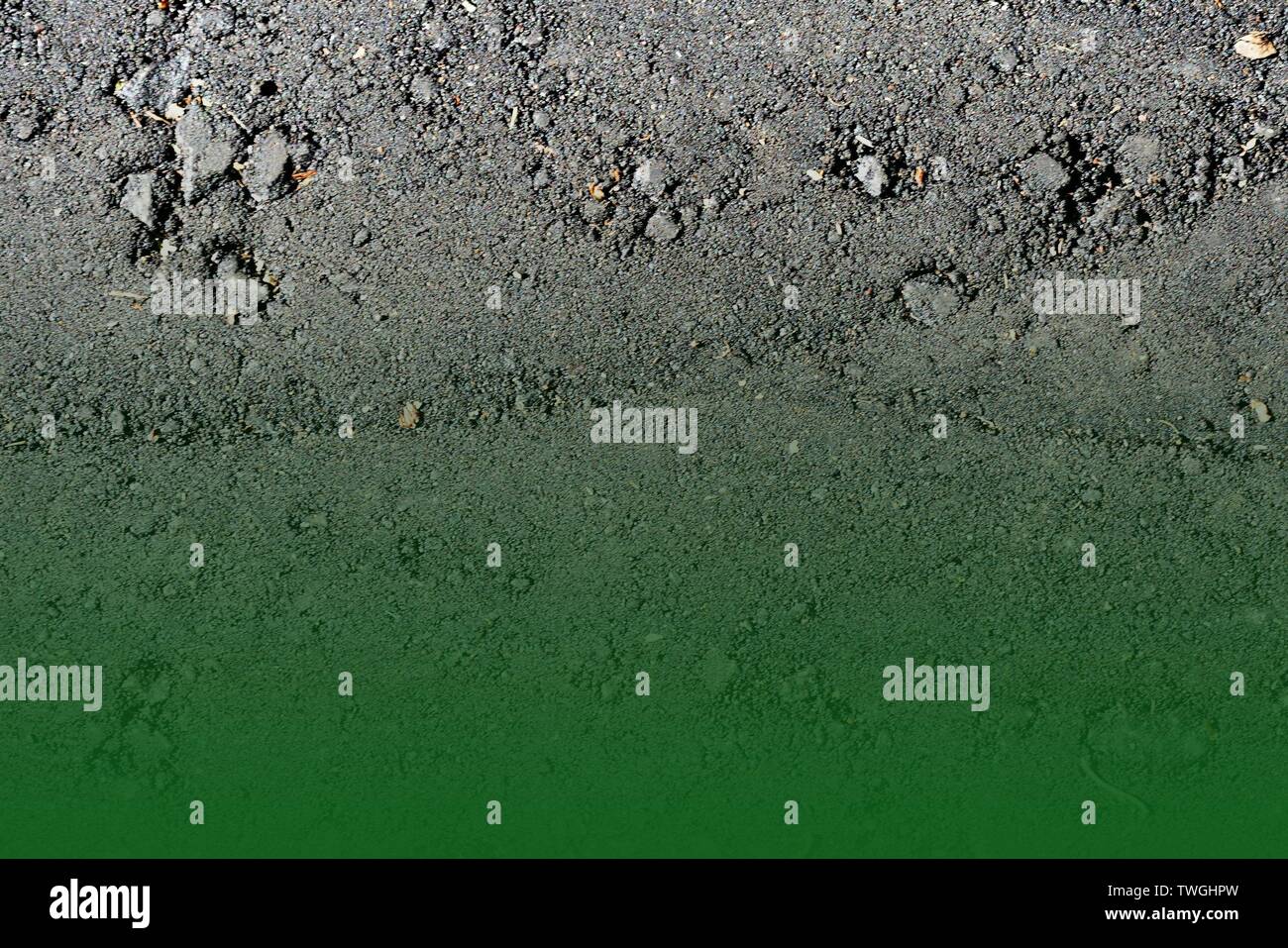 Colored asphalt texture close up. Green gradient abstract background ...