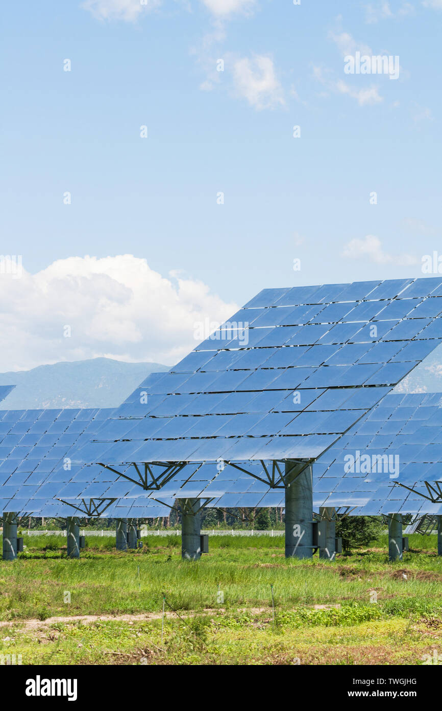 Solar panel produces green, environmentally friendly energy from Stock ...