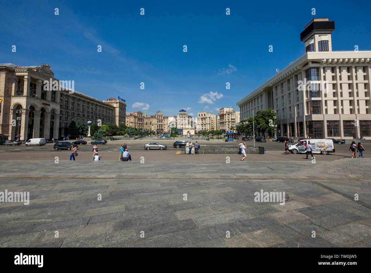Maidan Nezalezhnosti (Independence Square), Kiev, Ukraine Stock Photo ...