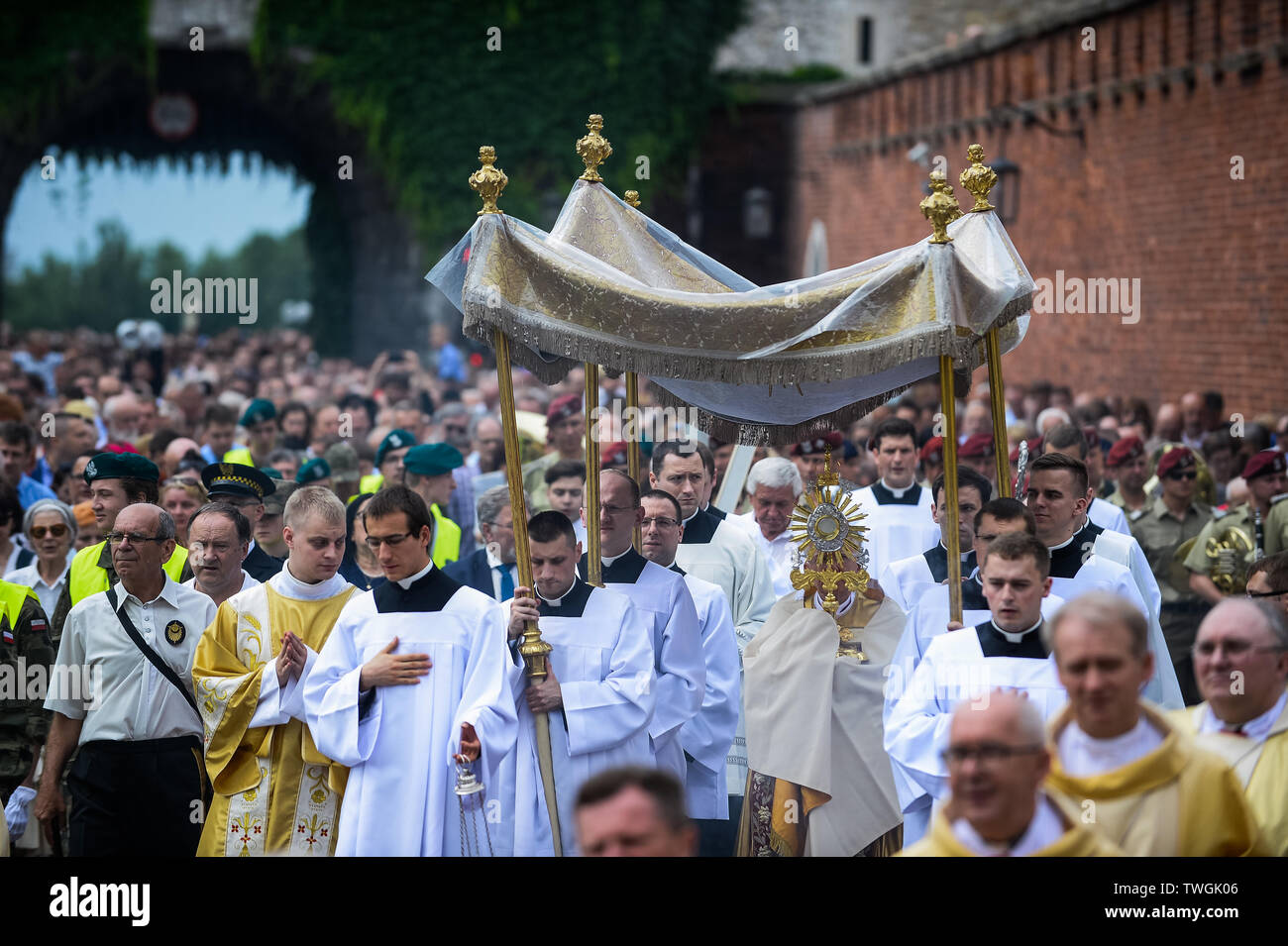 Believers take part in a religious procession marking the Roman ...