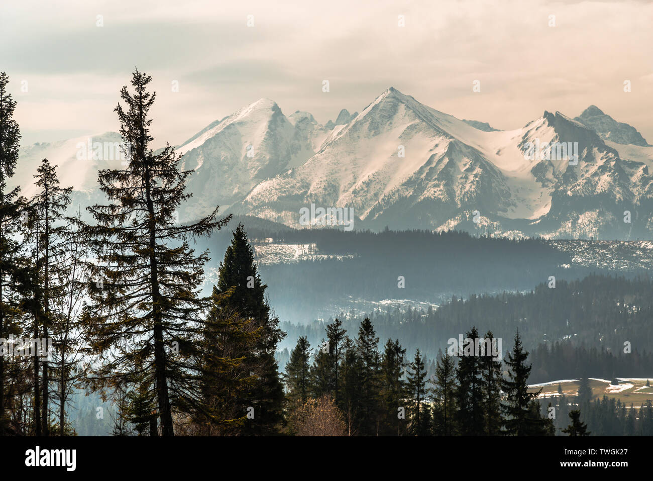 Views on Tatra Mountains in early spring Stock Photo - Alamy