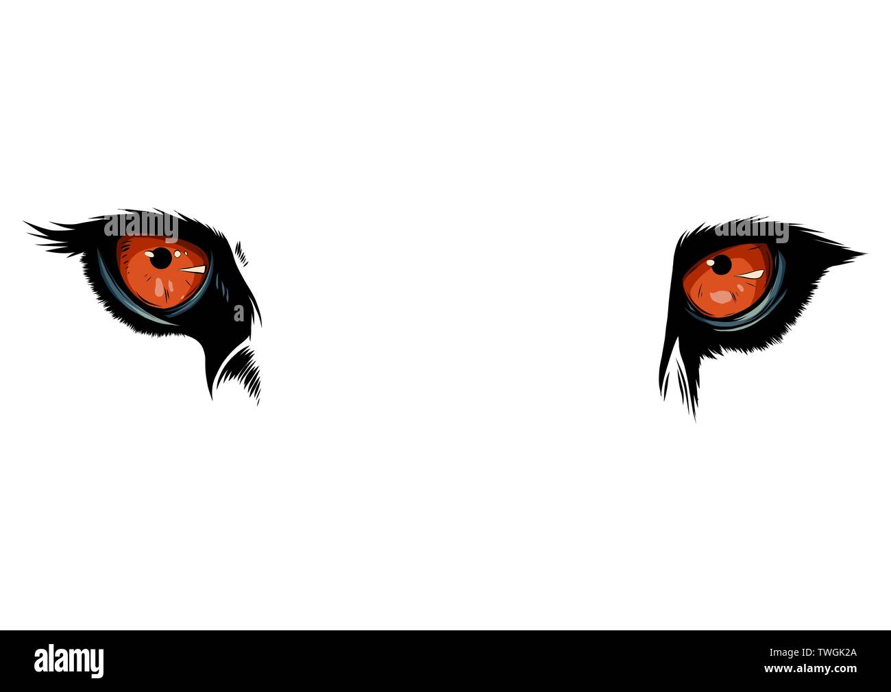vector illustration Tiger Eyes Mascot Graphic in white background Stock ...