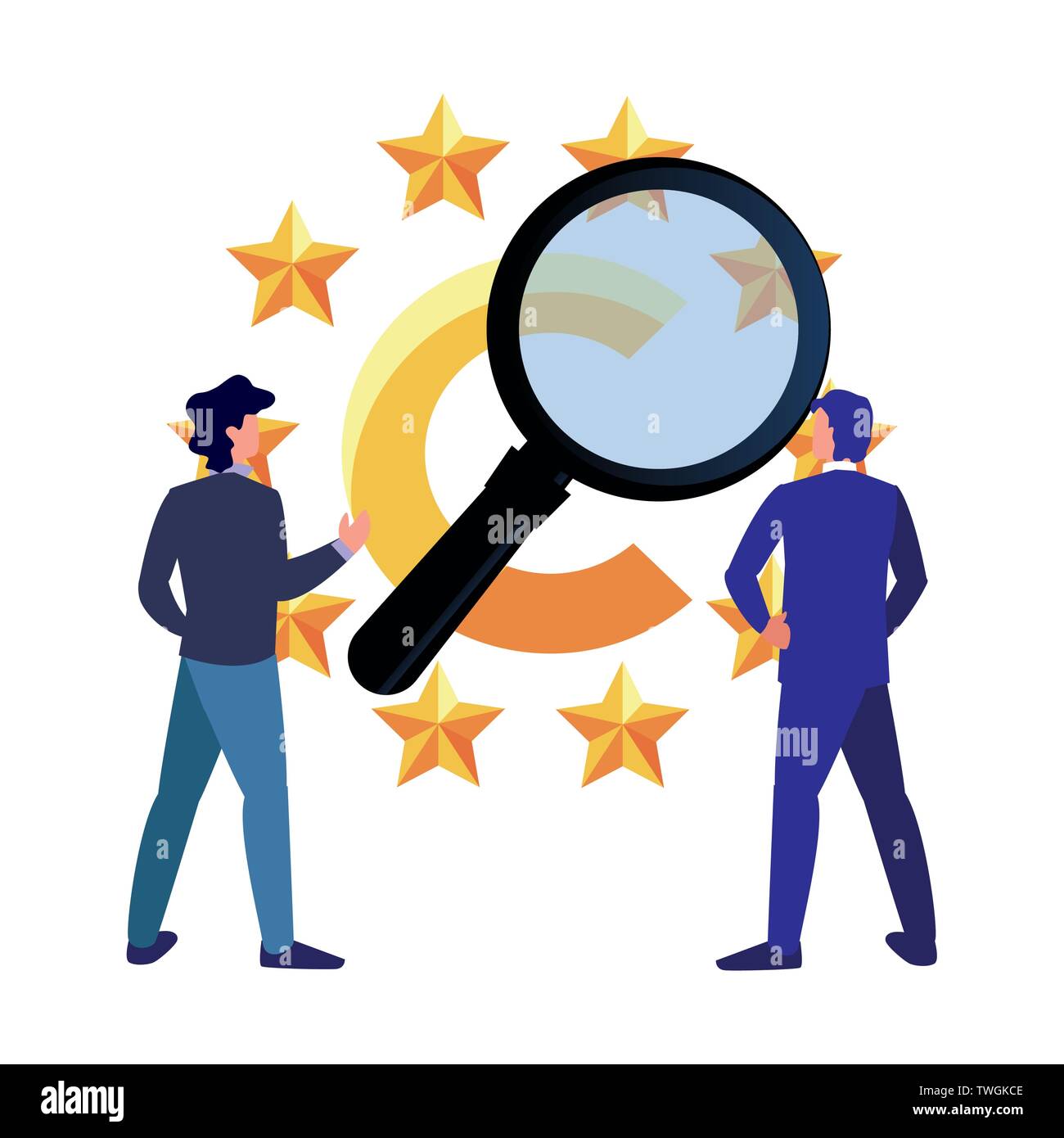 copyright of intellectual digital men vector illustration Stock Vector ...