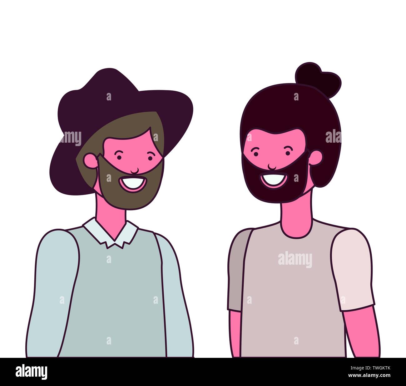 young men in white background Stock Vector Image & Art - Alamy