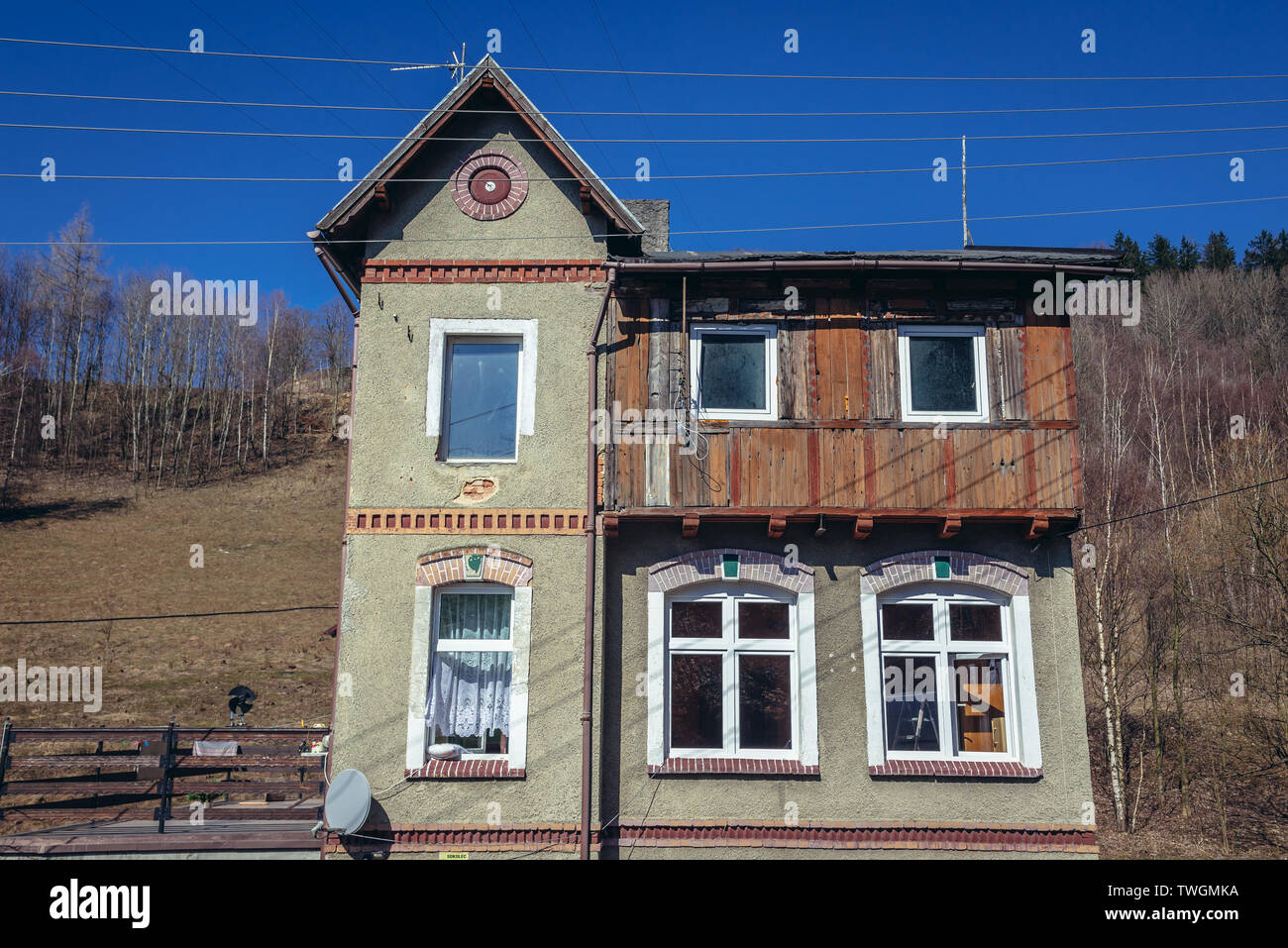 House in Sokolec village in Landscape Park of Gory Sowie (Owl Mountains ...