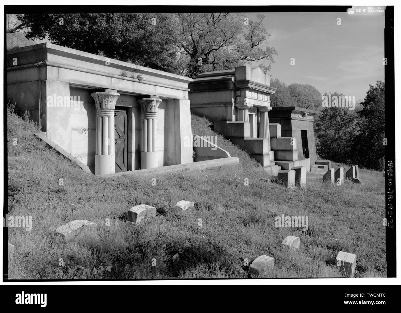 RIVER SECTION, VIEW OF THE MAUSOLEUMS FROM THE WEST - Laurel Hill ...