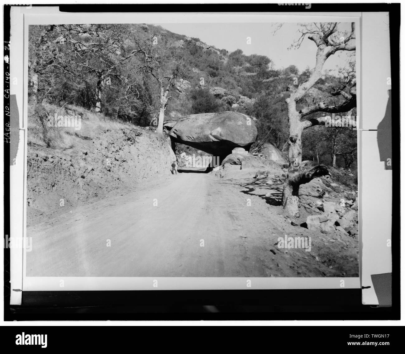 ROAD CONSTRUCTED UNDER TUNNEL ROCK, NO DATE - Generals Highway, Three ...