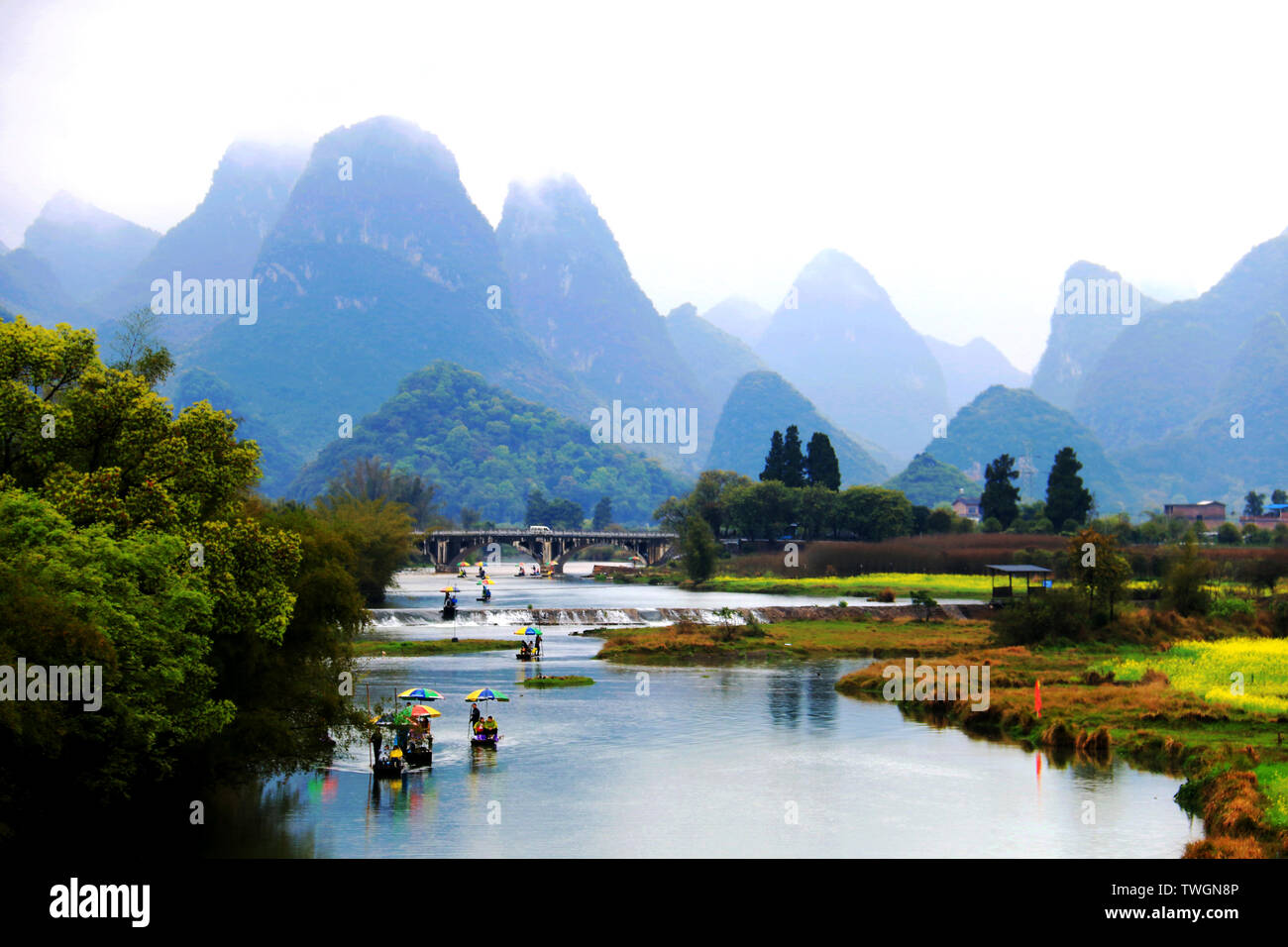 The scenery of the Dragon River Stock Photo - Alamy