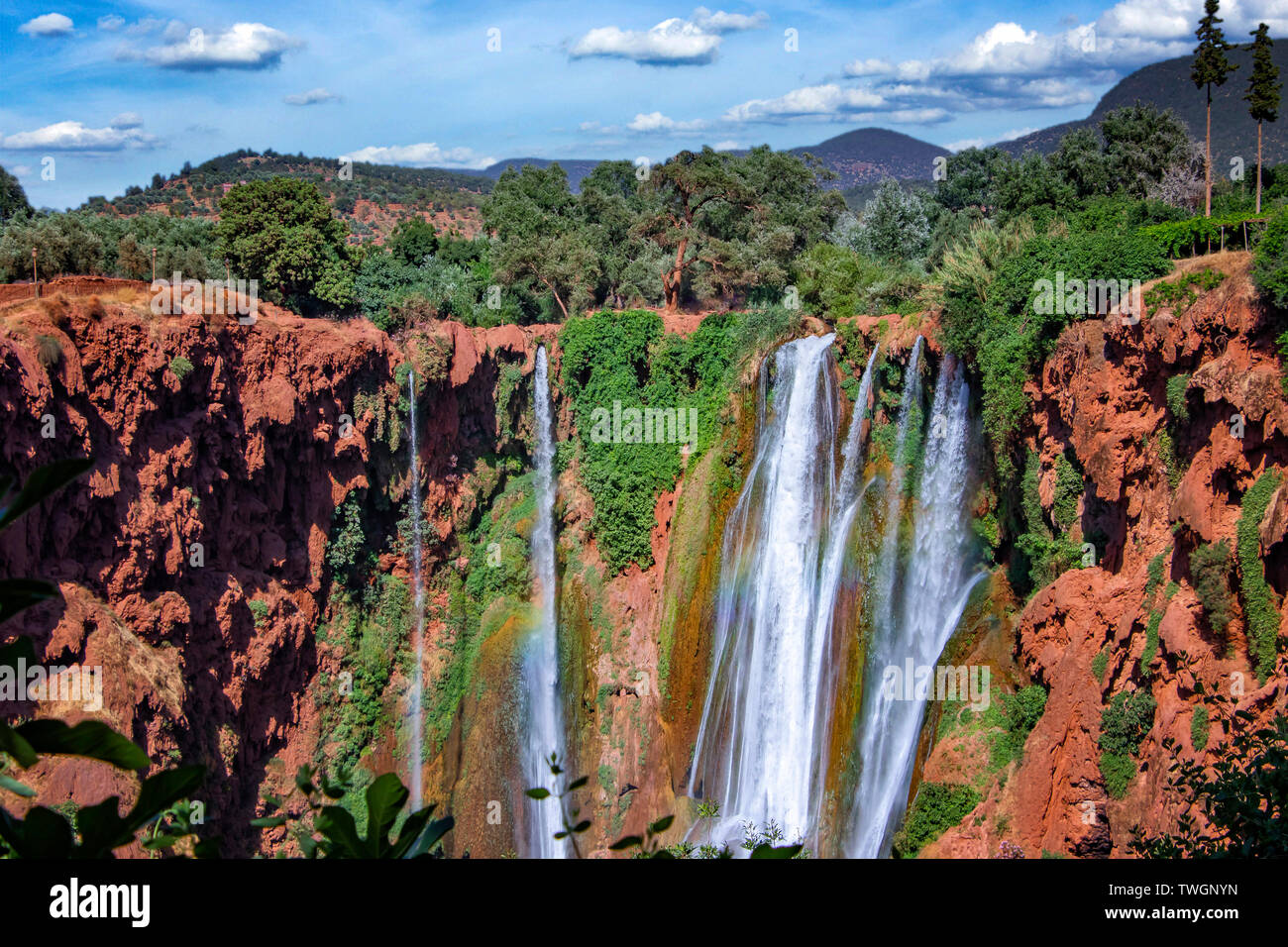 Ouzoud waterfalls, Grand Atlas in Morocco. This beautiful nature ...