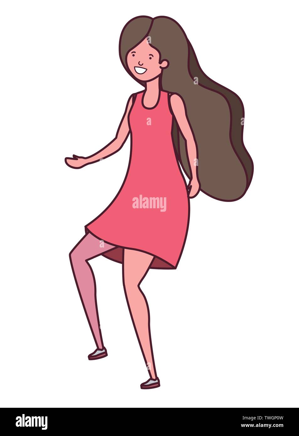 dancing woman in white background Stock Vector Image & Art - Alamy