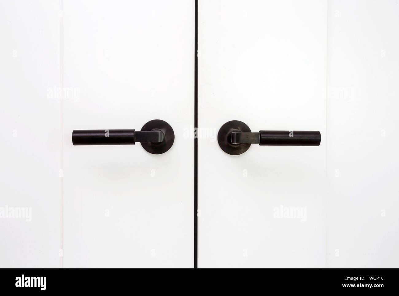 White closet doors wood closeup background texture modern design Stock ...