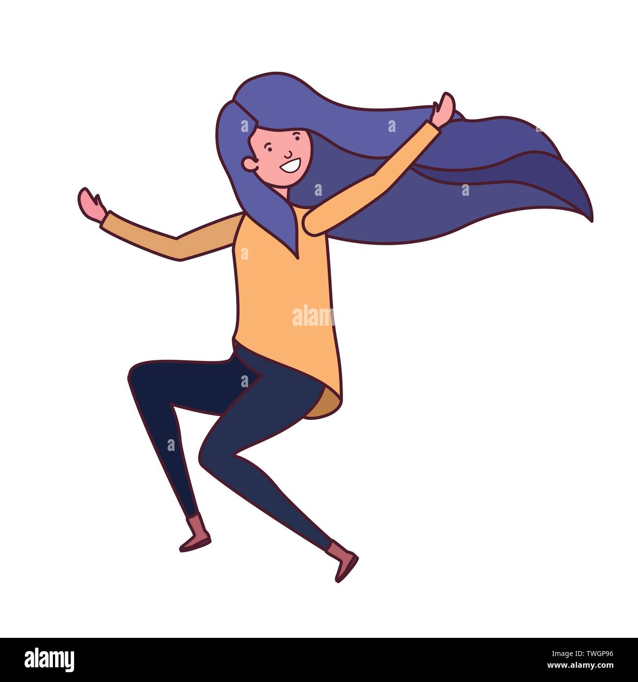 dancing woman in white background Stock Vector Image & Art - Alamy