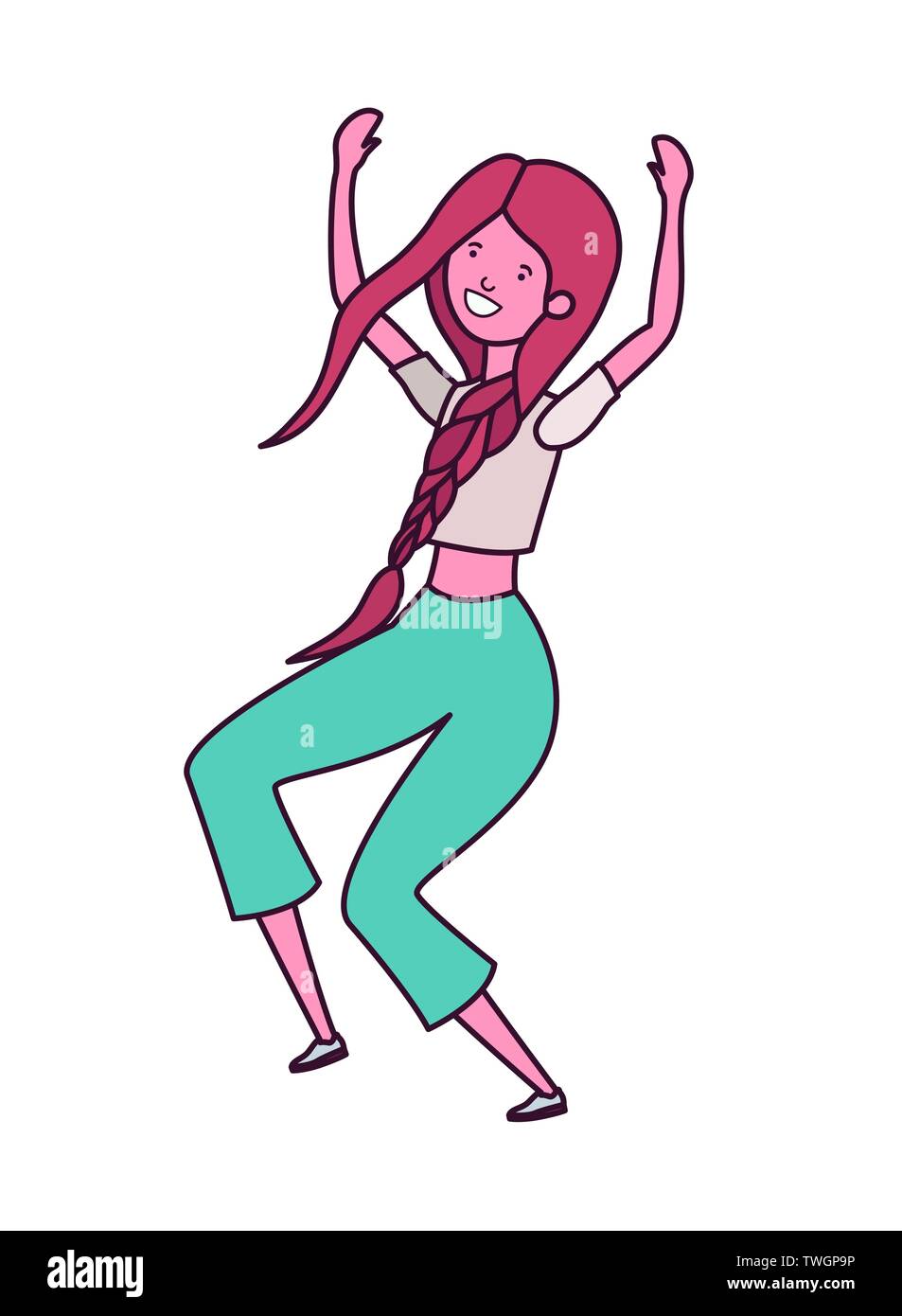 dancing woman in white background Stock Vector Image & Art - Alamy